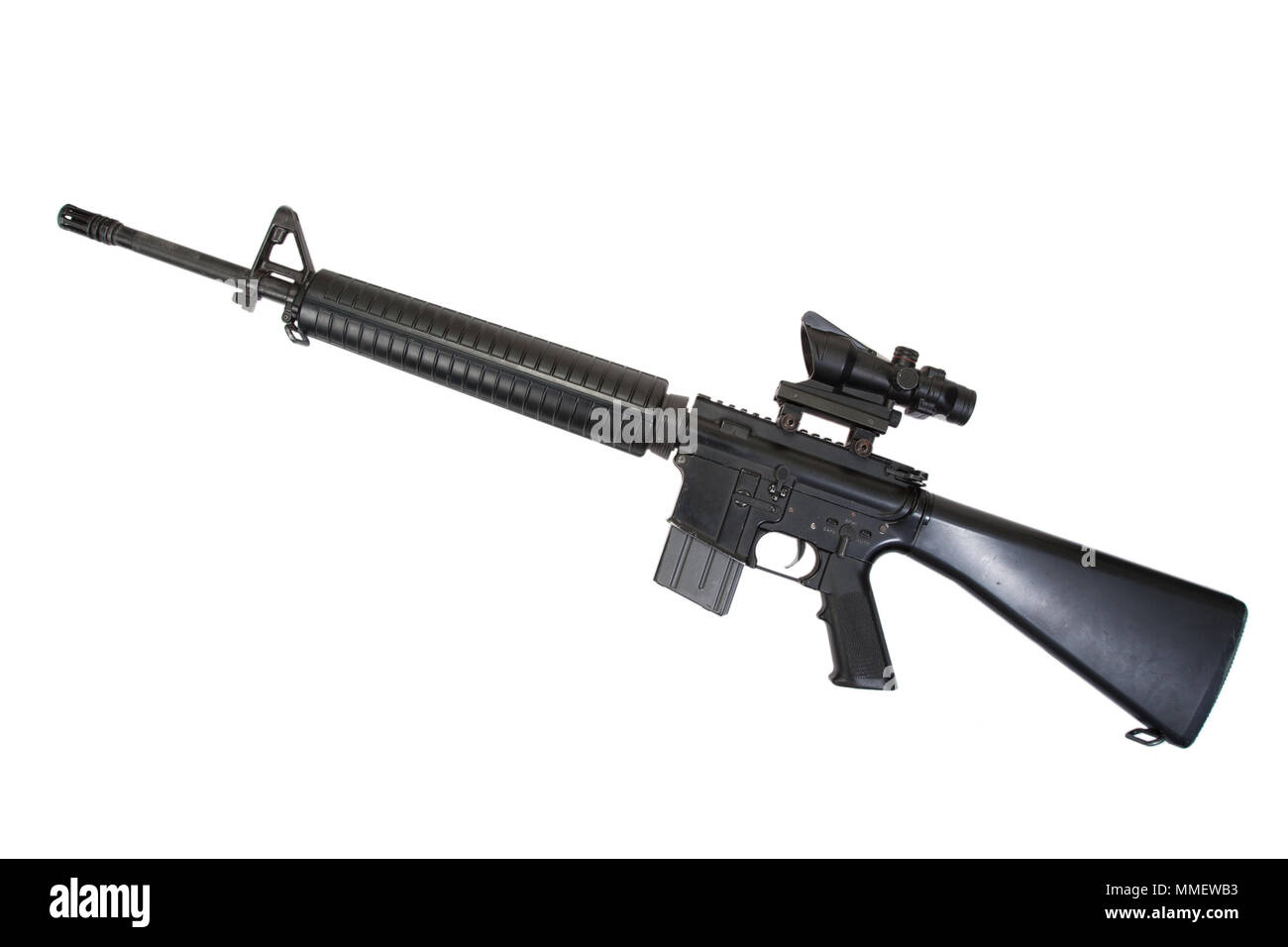M16 rifle isolated on a white background Stock Photo - Alamy