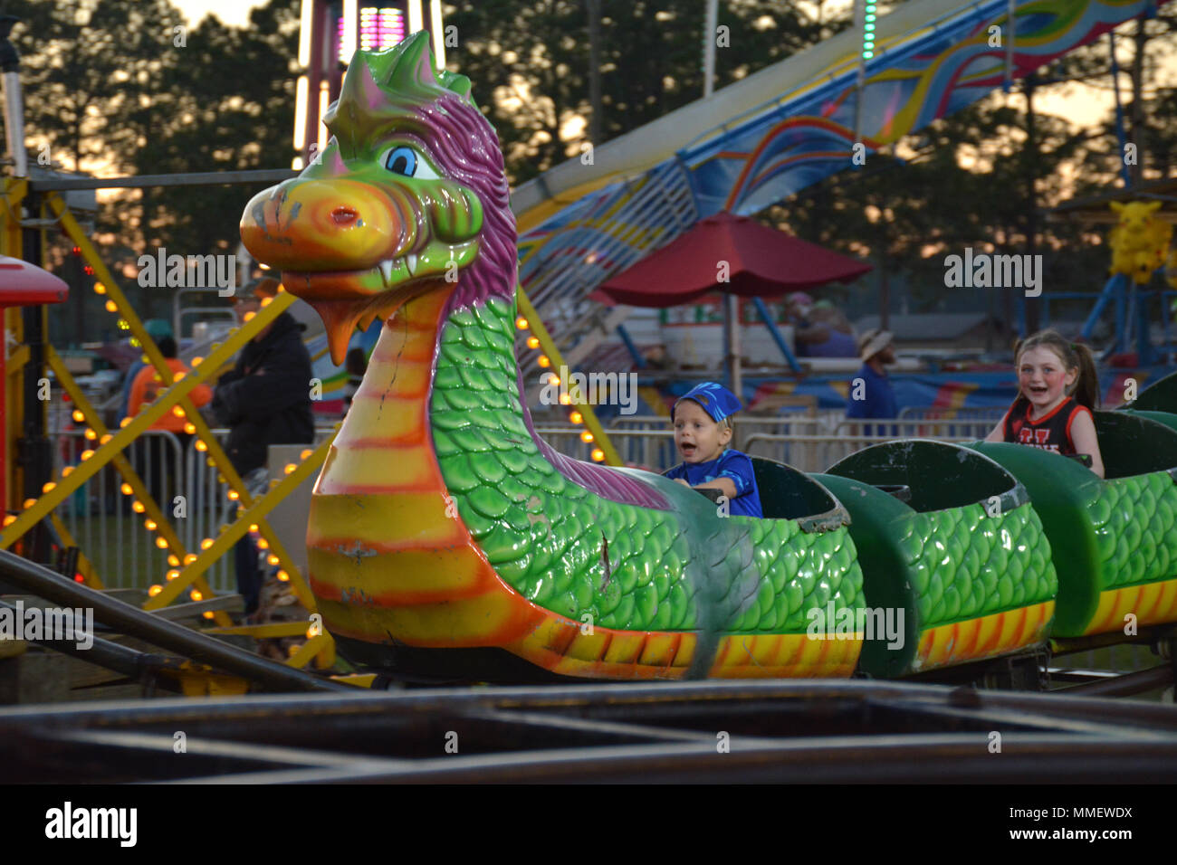 Dragon roller coaster ride hi-res stock photography and images - Alamy