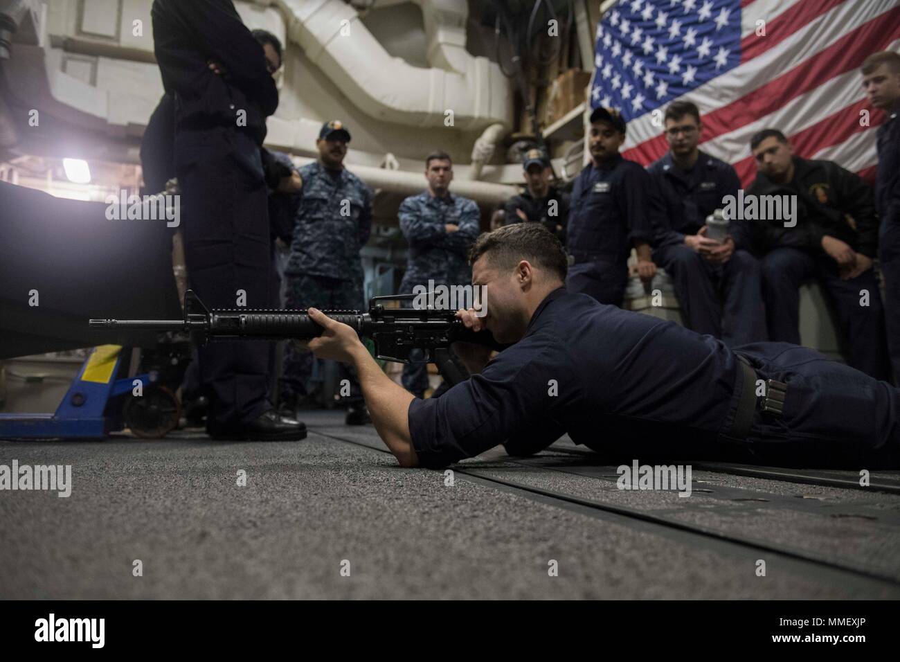 171028-N-IC246-0018 ATLANTIC OCEAN (Oct. 28, 2017) Fire Controlman 1st ...