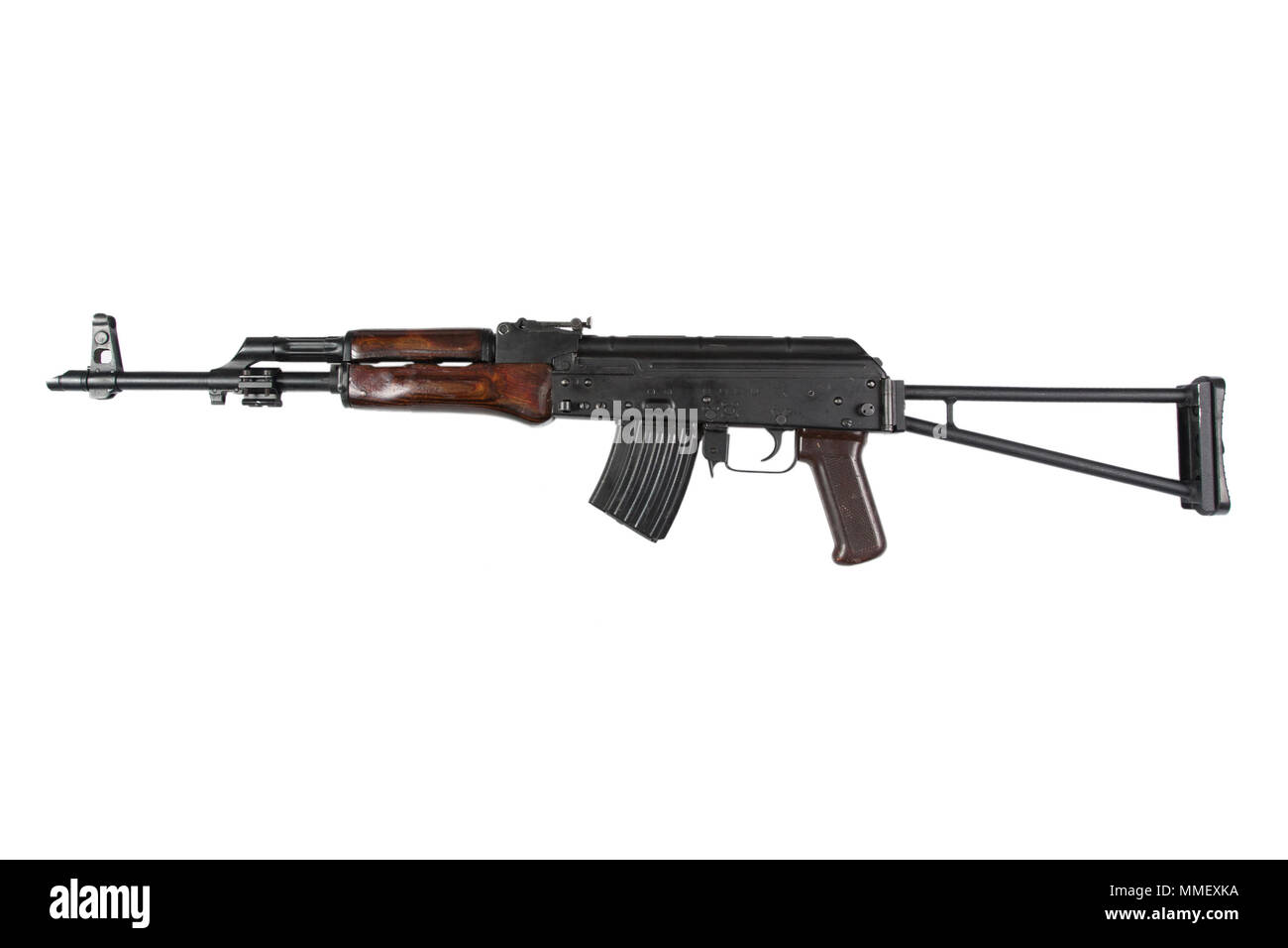 kalashnikov akm isolated on a white background Stock Photo - Alamy