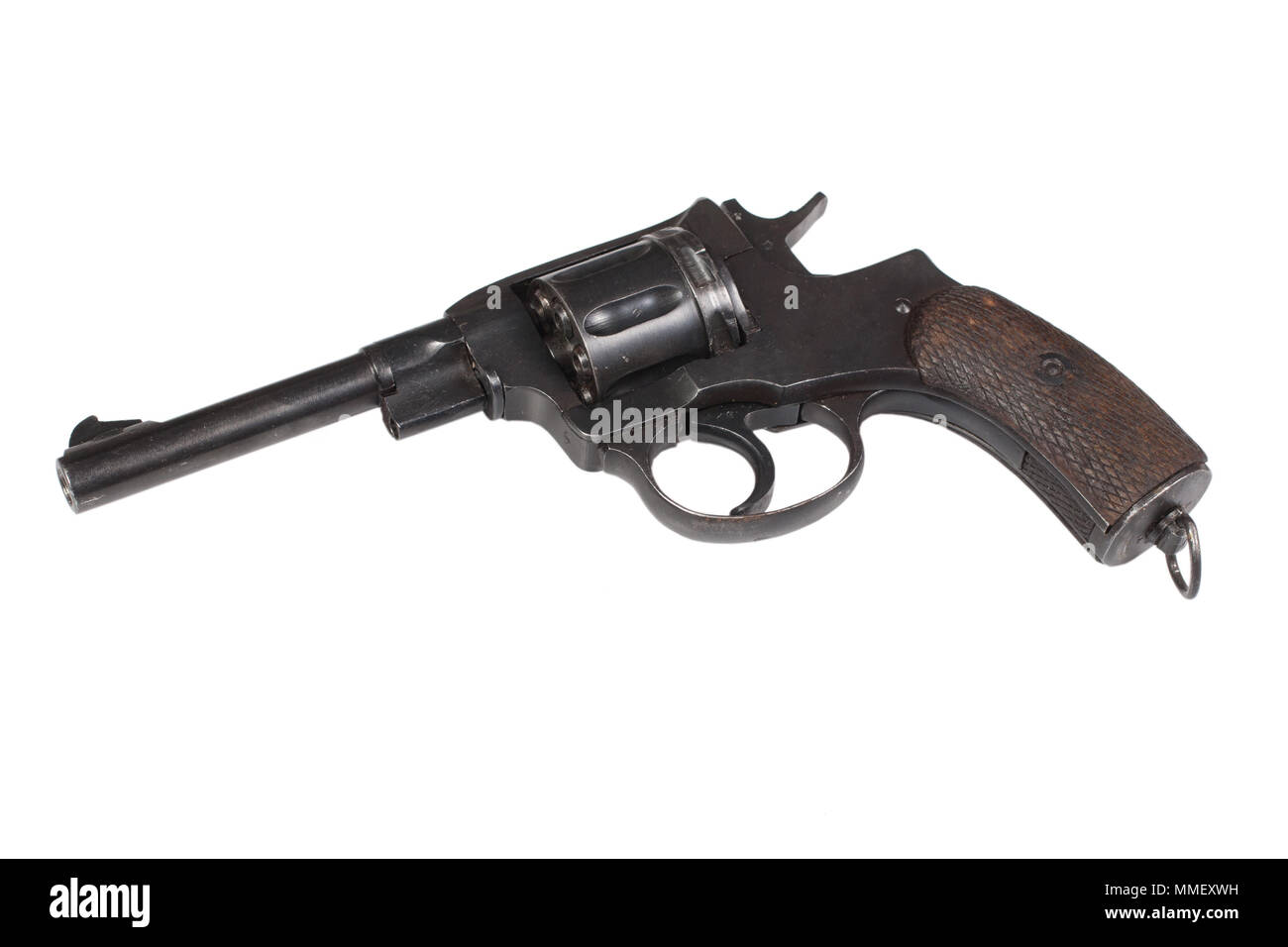 ww2 revolver gun isolated on a white background Stock Photo - Alamy