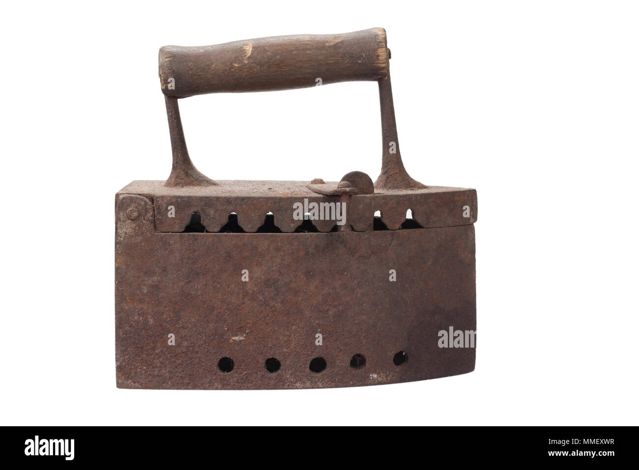 Old rusty iron isolated on white background Stock Photo - Alamy