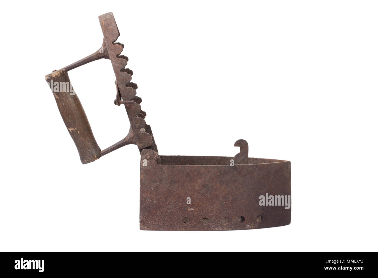 Old rusty iron isolated on white background Stock Photo - Alamy