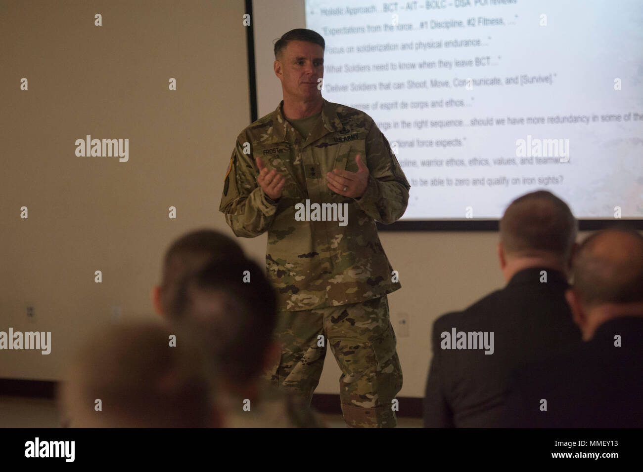 Maj. Gen. Malcolm Frost, Center for Initial Military Training commander ...