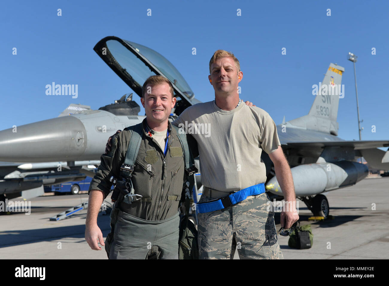 U.S. Air Force 1st Lt. Brian Davis, 55th Fighter Squadron F-16CM ...