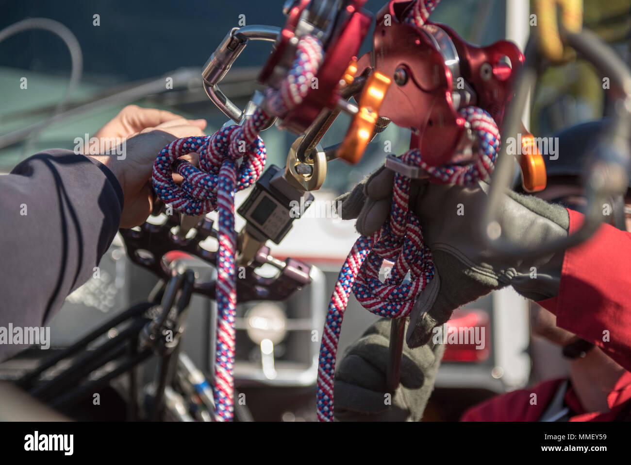 Eric Stroud, instructor with Fire and Rescue Concepts, and Joseph Bruno ...