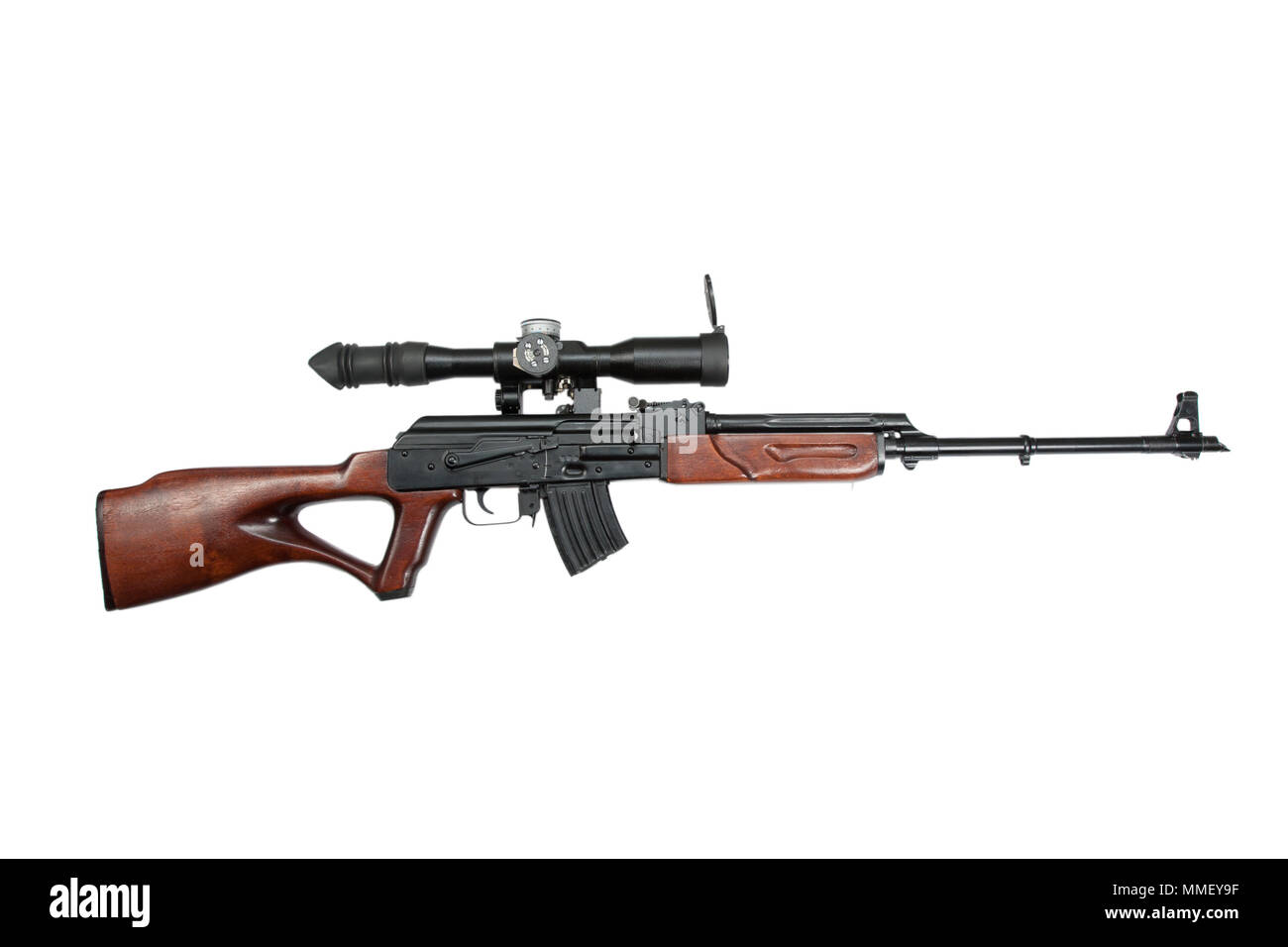 kalashnikov based sniper rifle with optic sight Stock Photo - Alamy