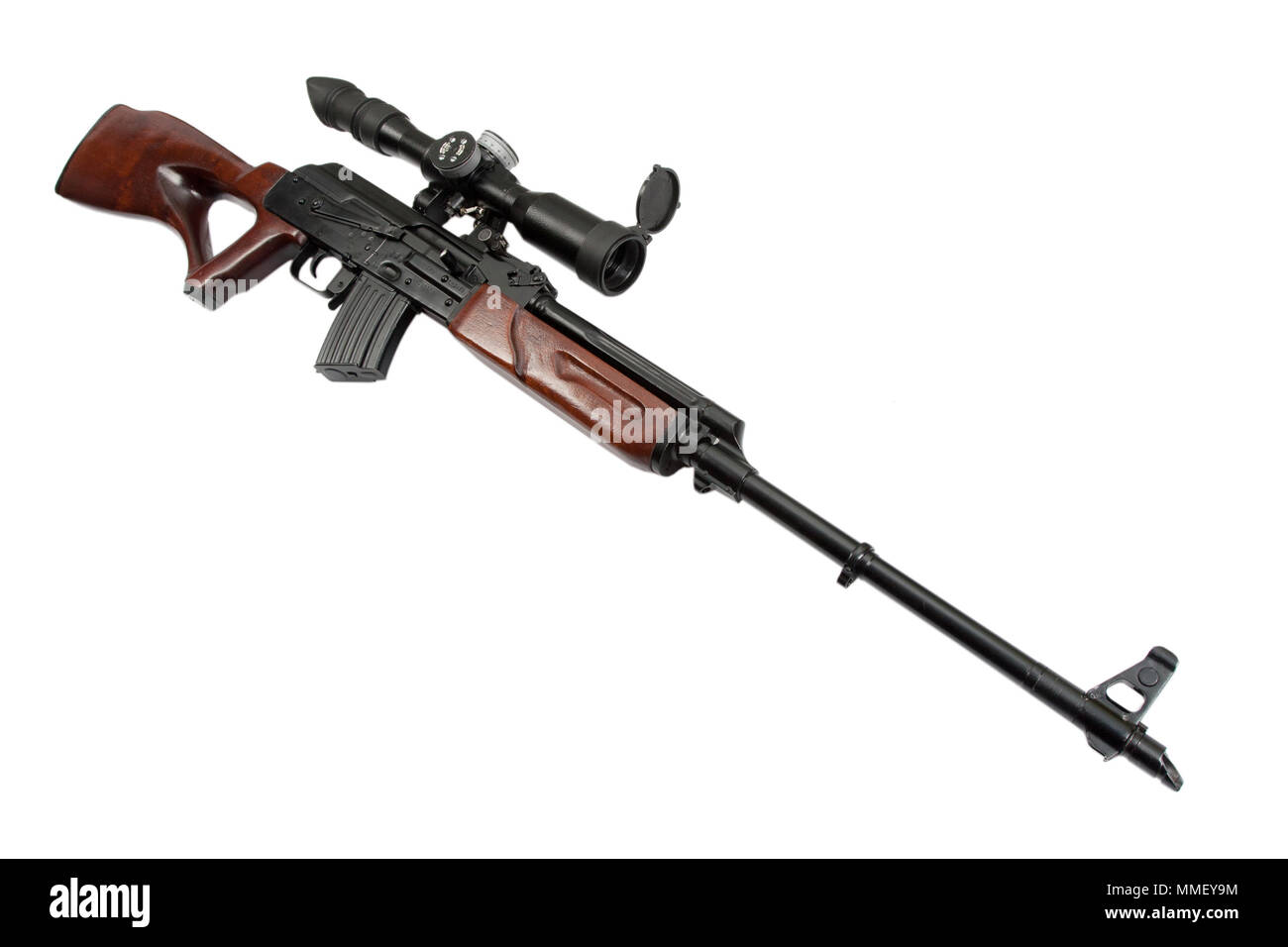 kalashnikov based sniper rifle with optic sight Stock Photo - Alamy