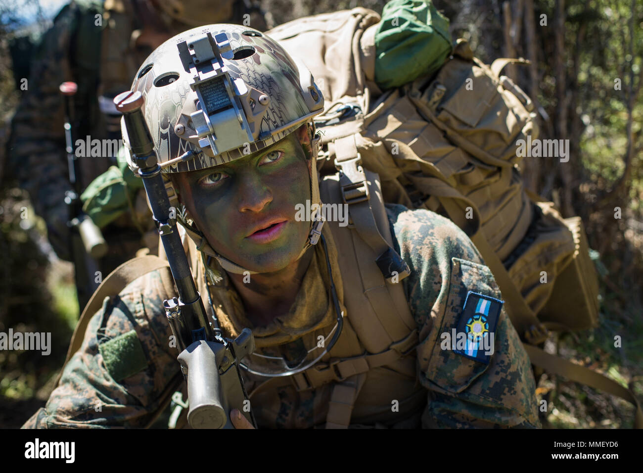 U.S. Marine Corps Lance Cpl. Brendan Mulcahy, a rifleman with 1st Light Armored Reconnaissance ...