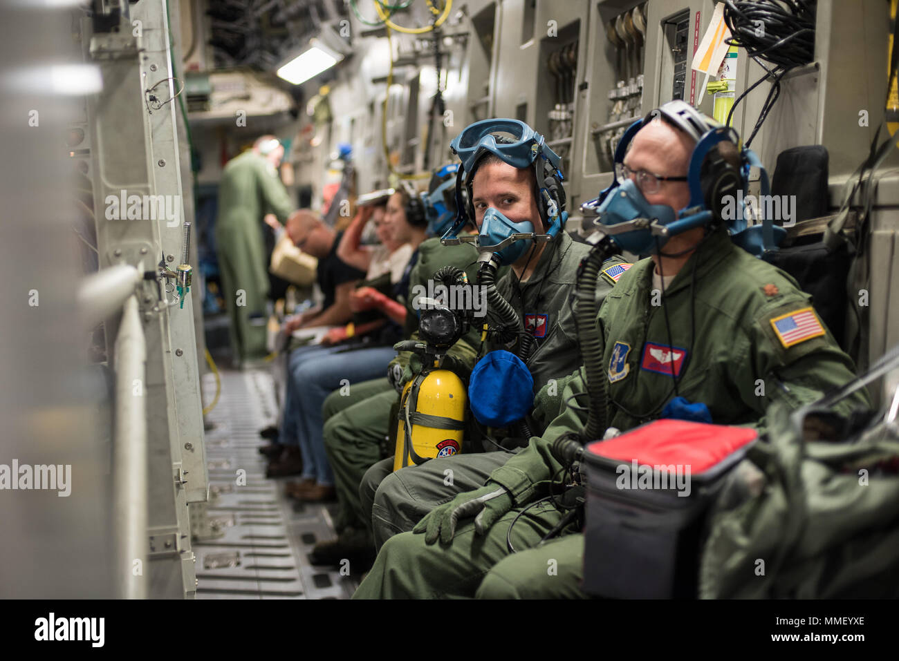 Capt. Sam Lingle (left), flight nurse, and Maj. Jeff Barley (right ...