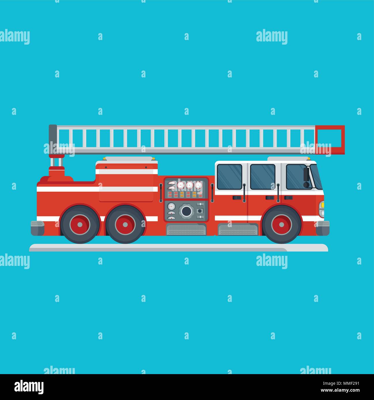 red fire engine Stock Vector Image & Art - Alamy