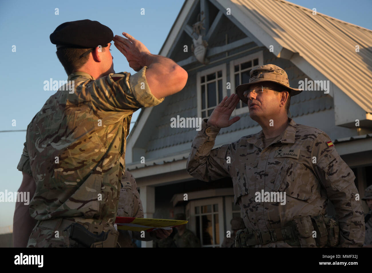 Spanish Army Brig. Gen. D. Luis Martín-Rabadán, Commanding Officer of ...