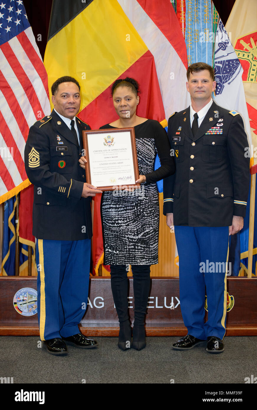 U.S. Army Command Sgt. Maj. William L. Majors and his wife Laura Majors ...