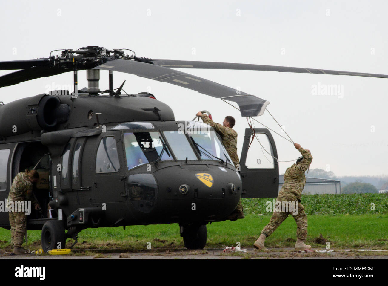 Black hawk helicopter assigned to the 1st air cavalry brigade hi-res ...
