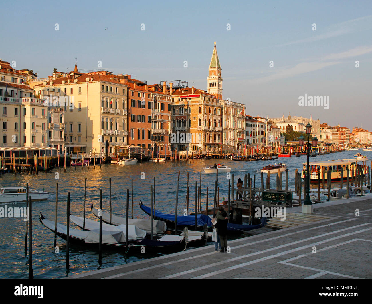 Grand Canal at late evening light, Venice, Italy Stock Photo - Alamy