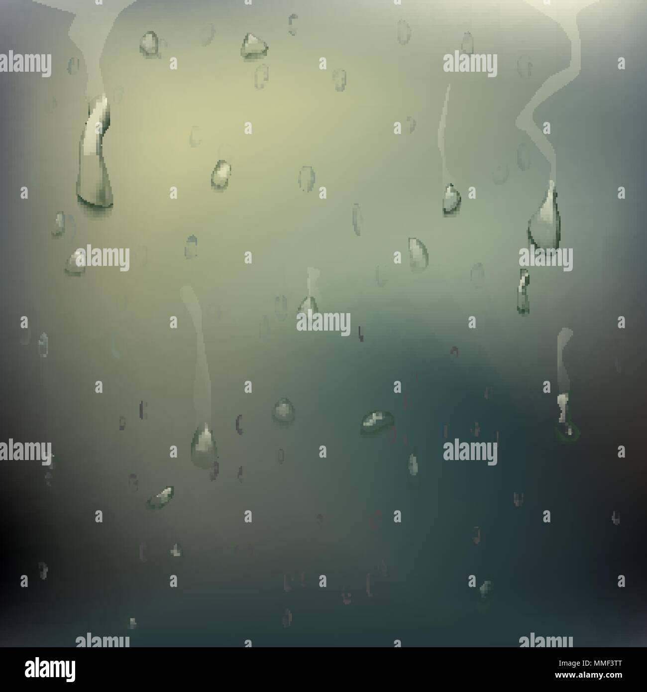 Wet Glass Vector. Rain Drops. Steam Shower. Realistic Illustration ...