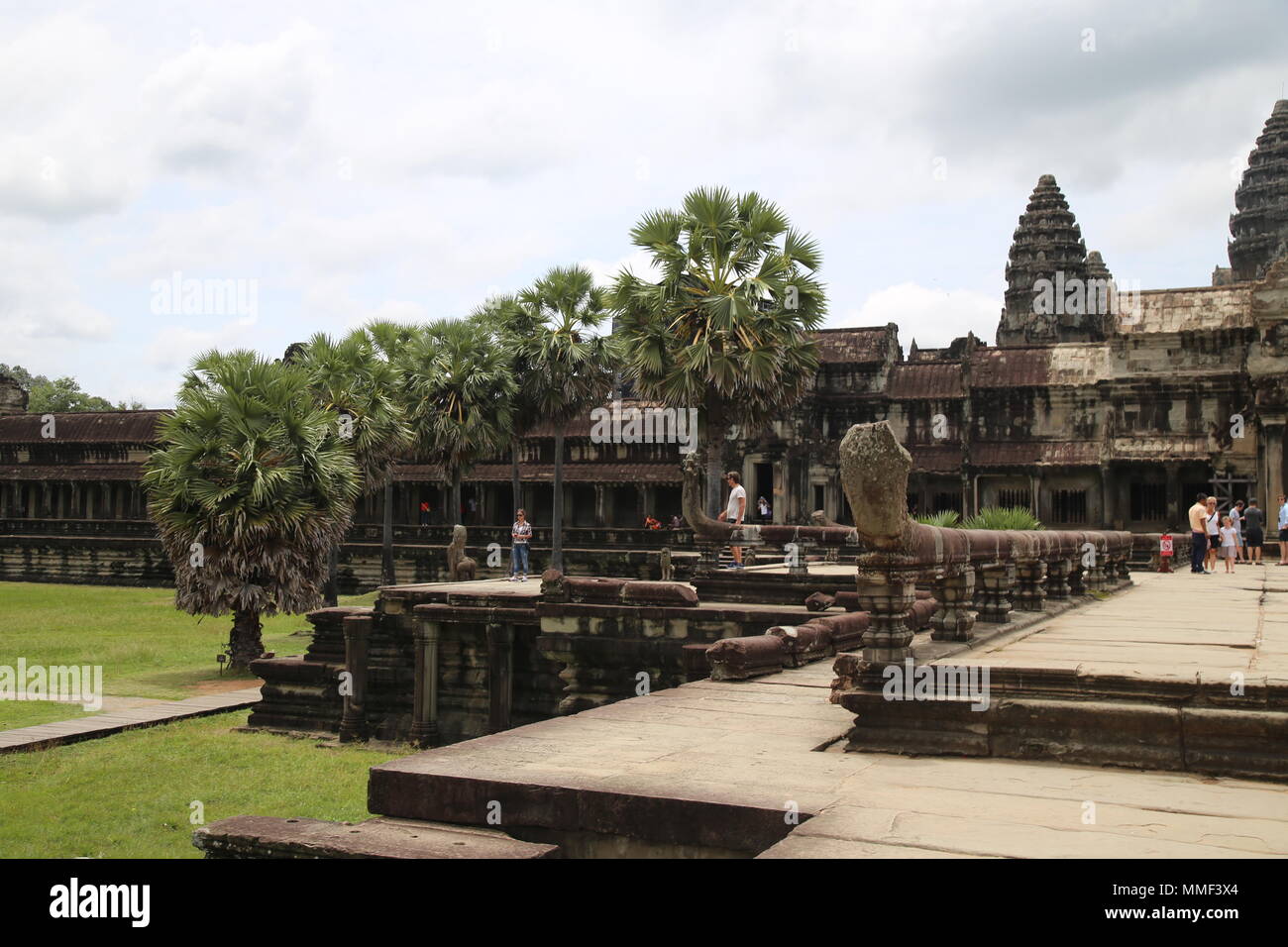 Ruins of Angkor Wat, ancient buddhist temple, in Cambodia Stock Photo ...