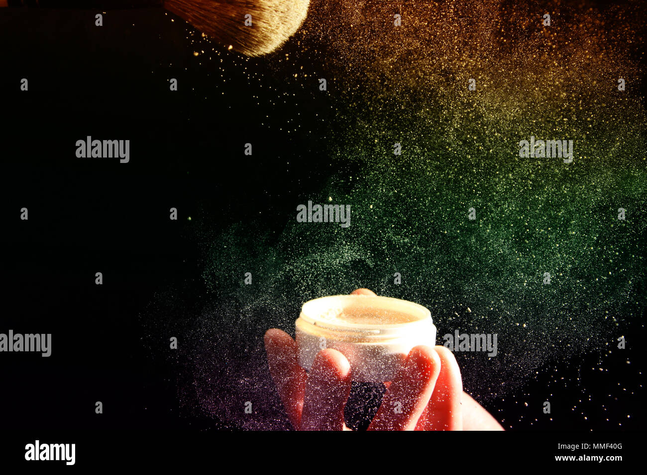 Compact powder as background Stock Photo - Alamy