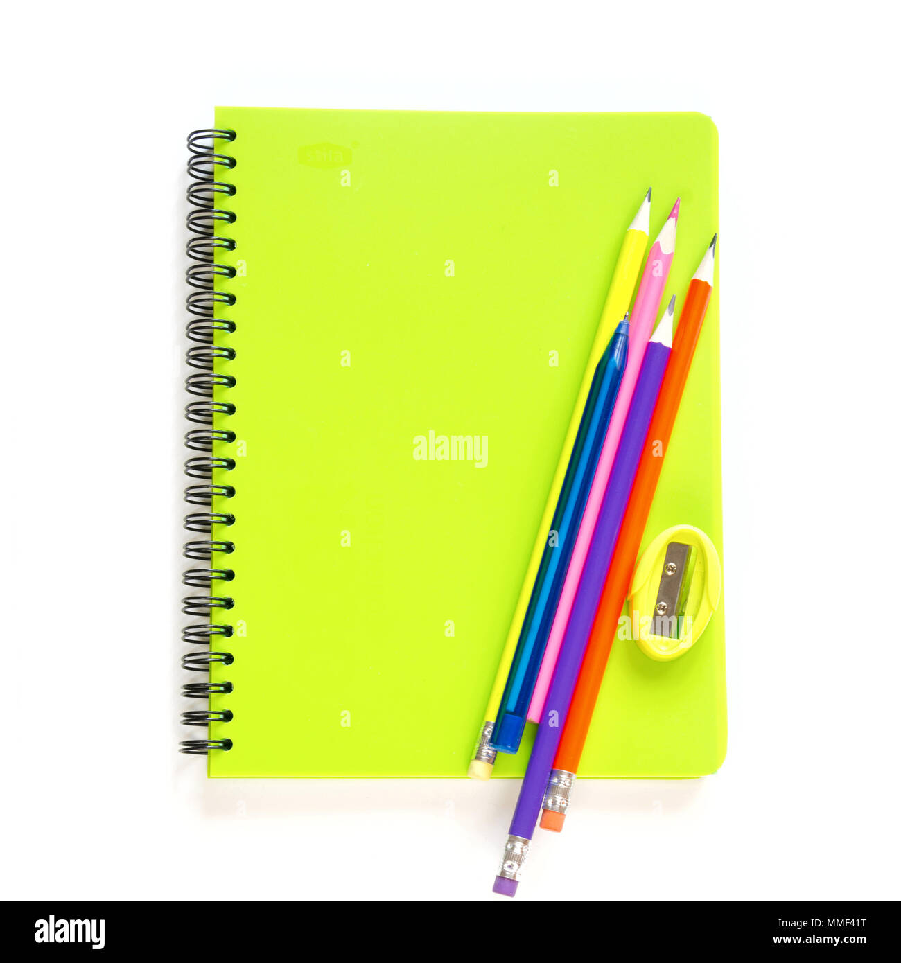 Flat lay school concept Cut Out Stock Images & Pictures - Alamy