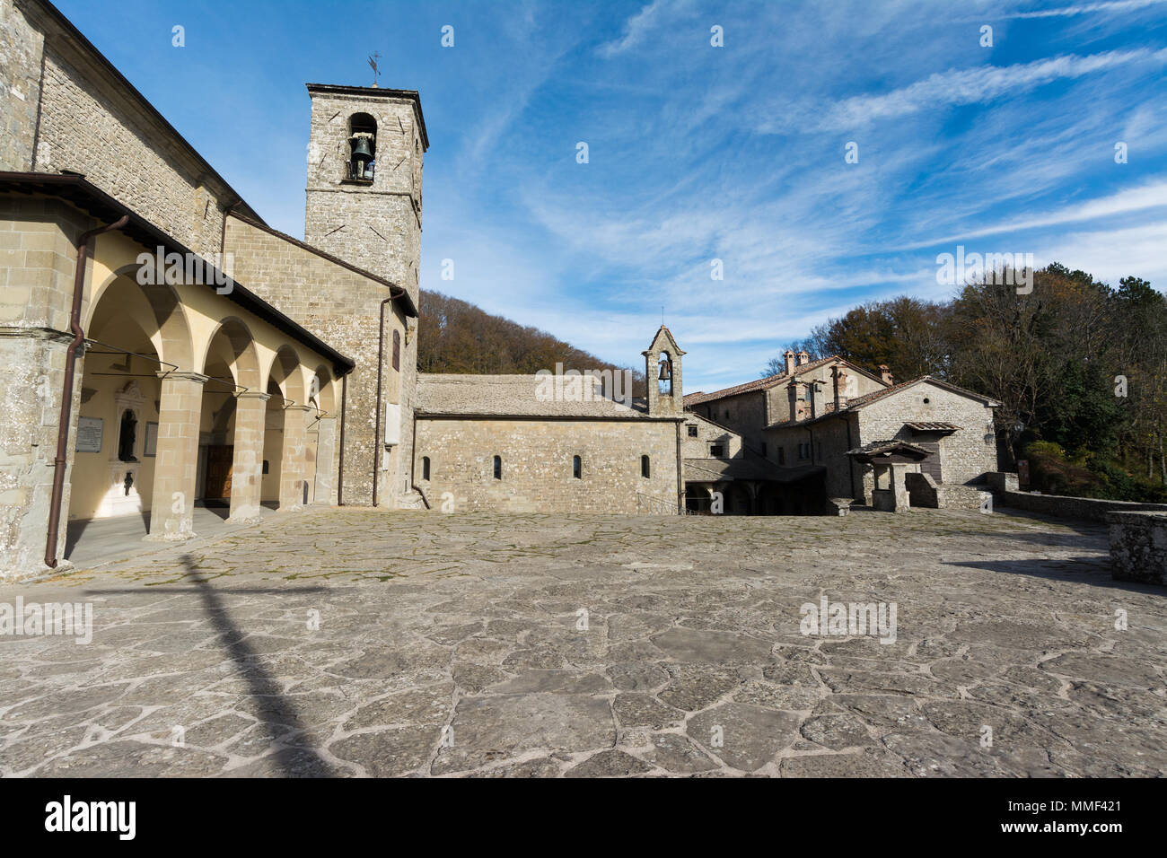 Sanctuary of La Verna in tuscany, italy. Monastery of St. Francis Stock ...