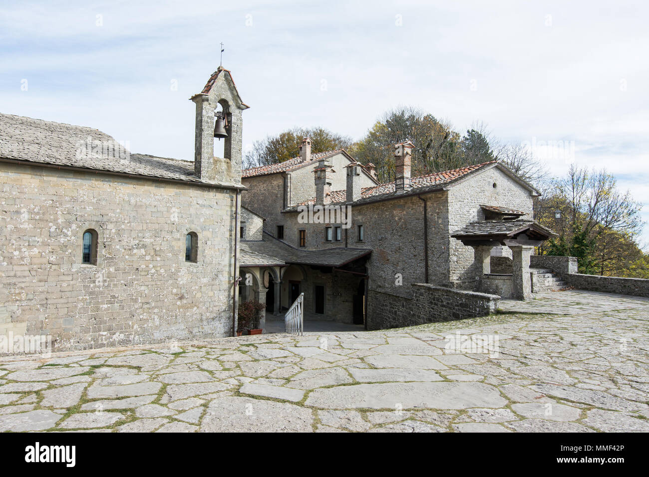 Sanctuary of La Verna in tuscany, italy. Monastery of St. Francis Stock ...