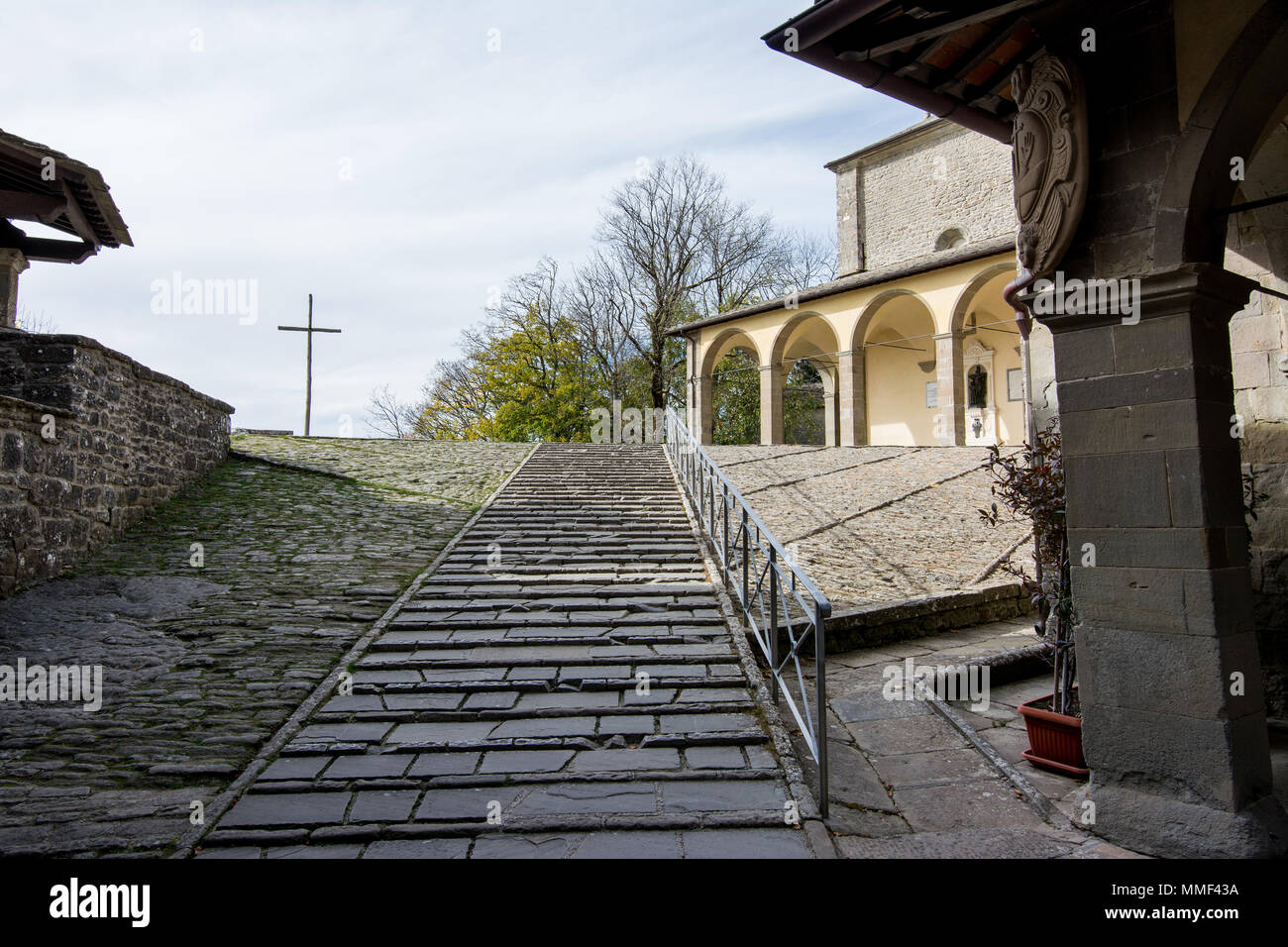 Sanctuary of La Verna in tuscany, italy. Monastery of St. Francis Stock ...