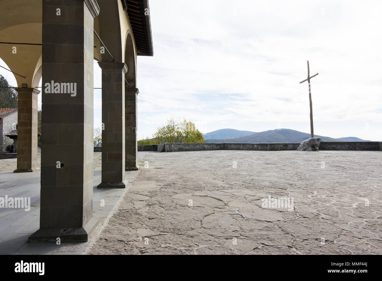 Sanctuary of La Verna in tuscany, italy. Monastery of St. Francis Stock ...