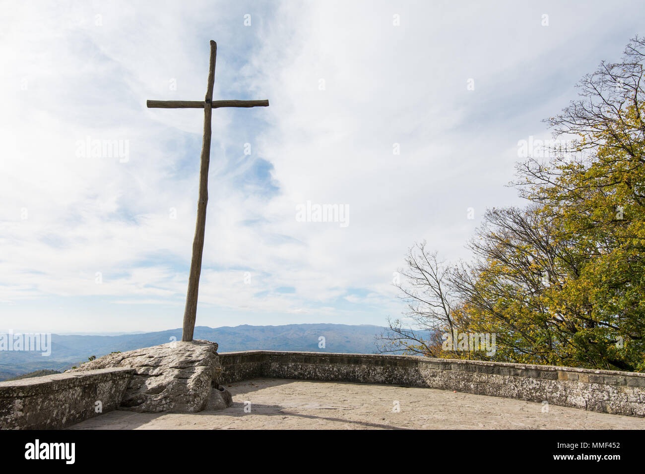 Sanctuary of La Verna in tuscany, italy. Monastery of St. Francis Stock ...