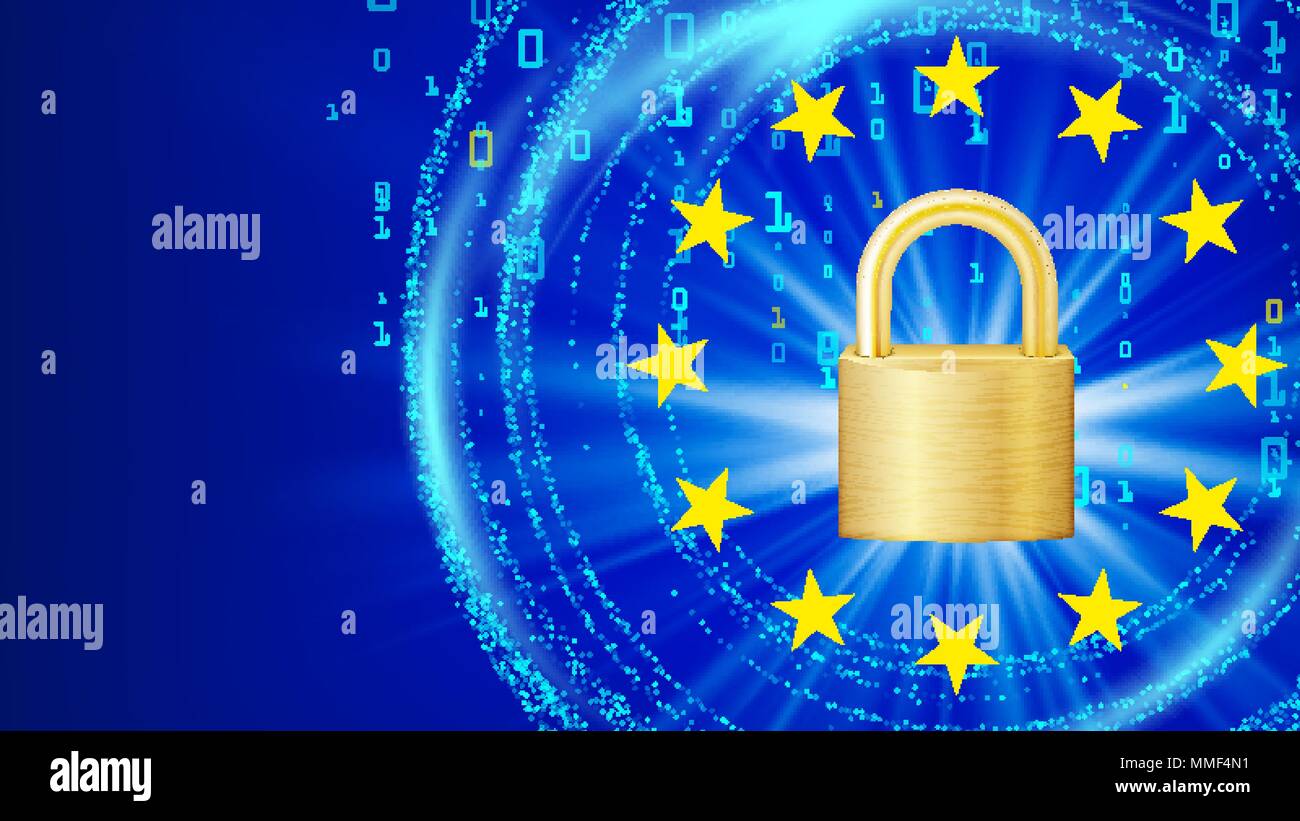 GDPR Background Vector. Padlock. General Data Protection Regulation ...