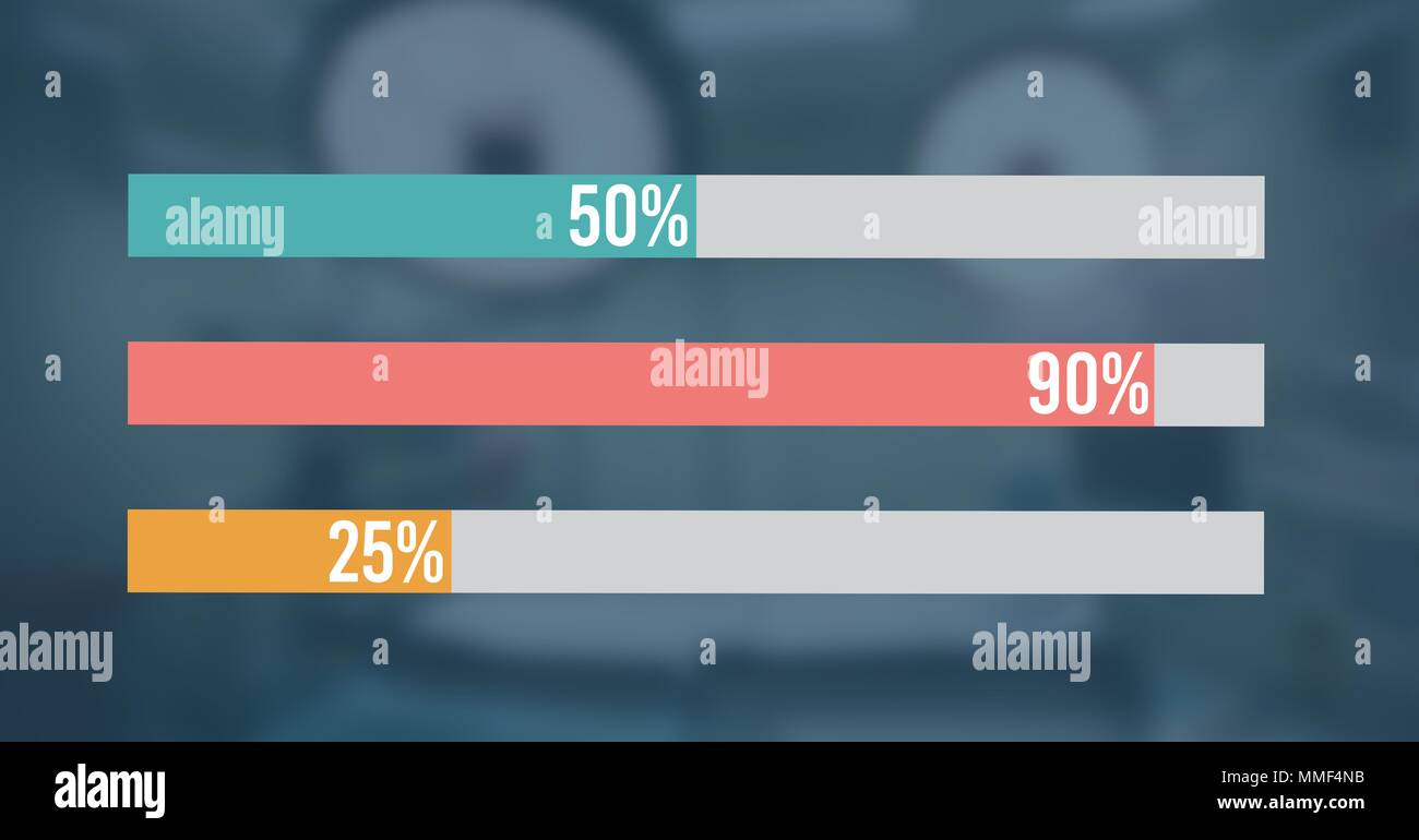 Statistic bar charts percentages Stock Photo - Alamy