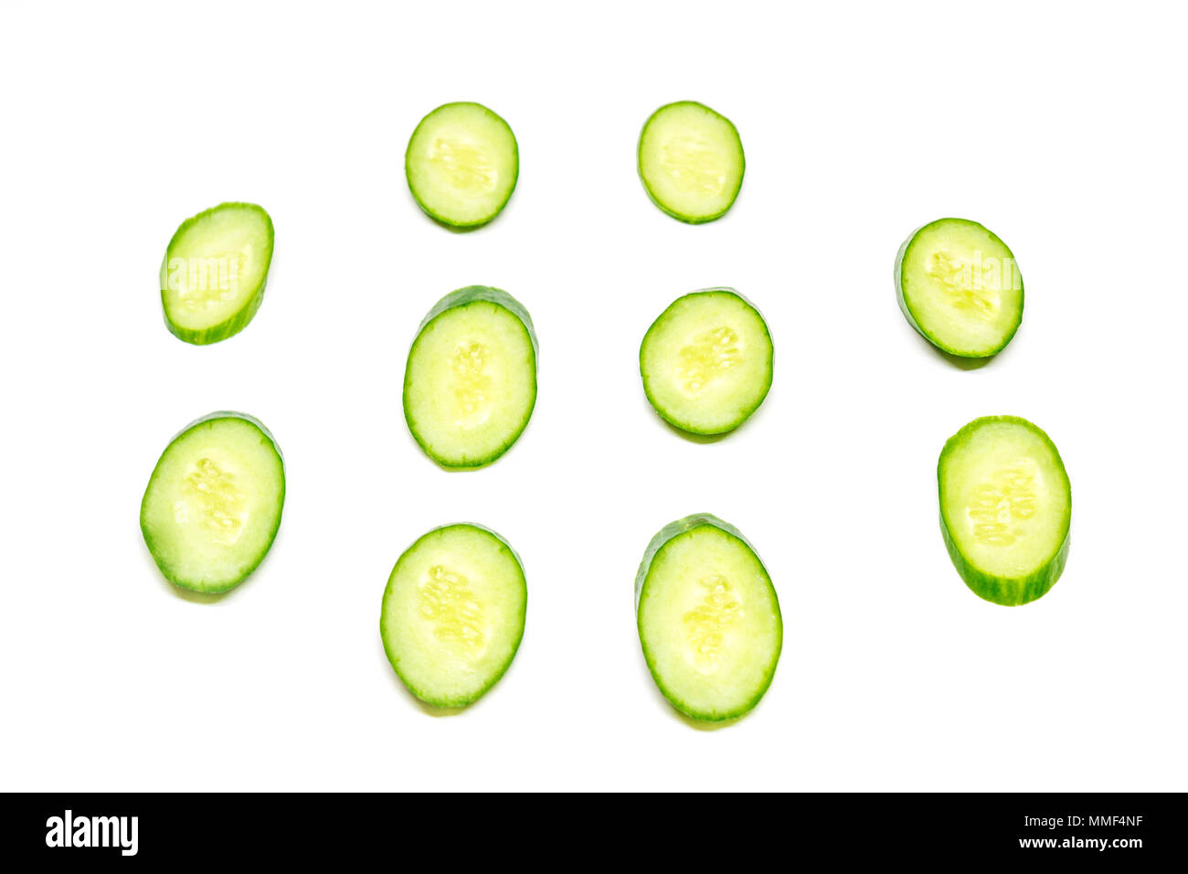 oval cucumber on a white background Stock Photo - Alamy