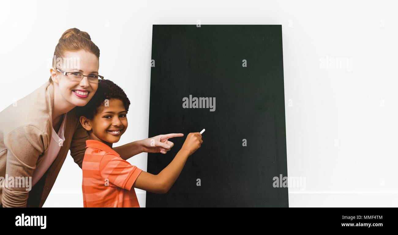 Woman teacher standing whiteboard picture hi-res stock photography and ...