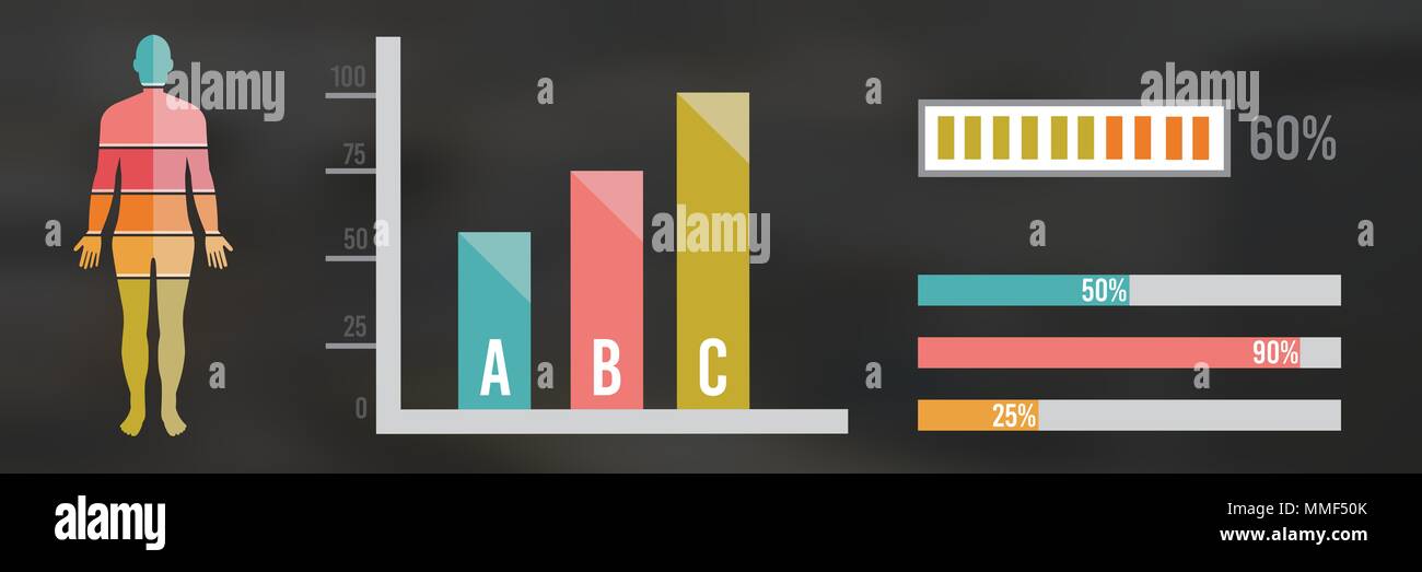 Human Body Chart statistics Stock Photo - Alamy