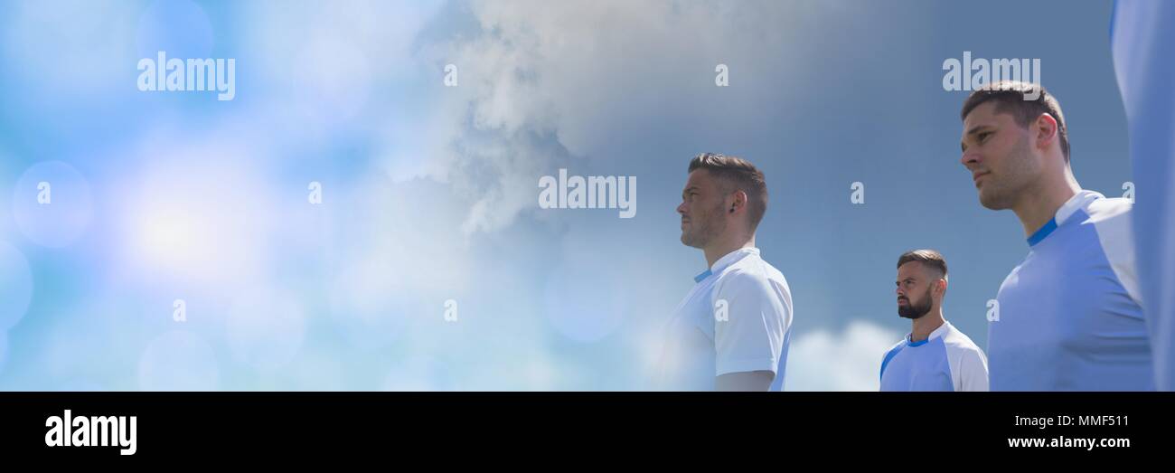 Sports football team with sky Stock Photo - Alamy
