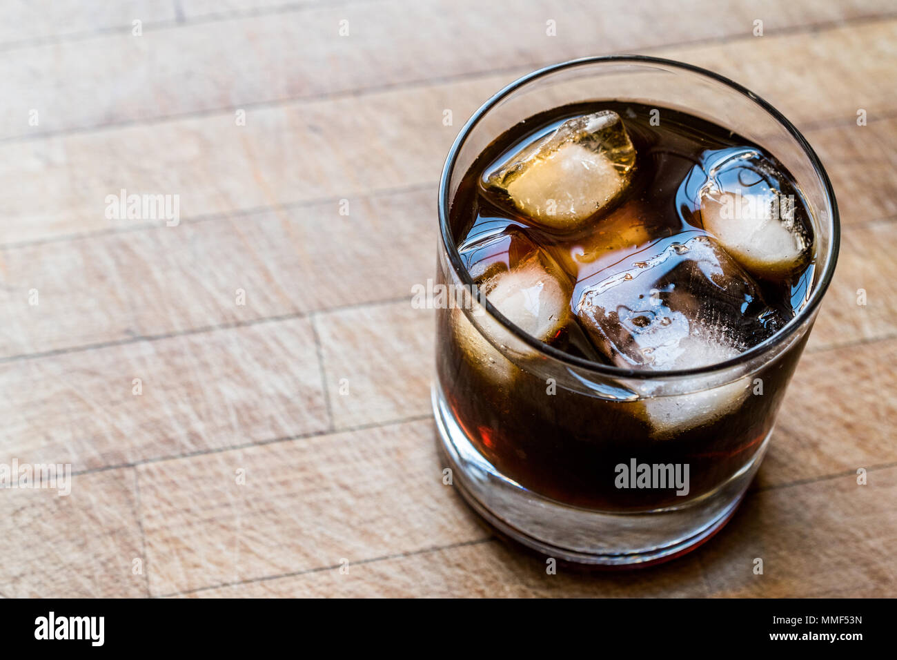 Black Russian Cocktail with vodka and coffee liquor. Beverage Concept ...