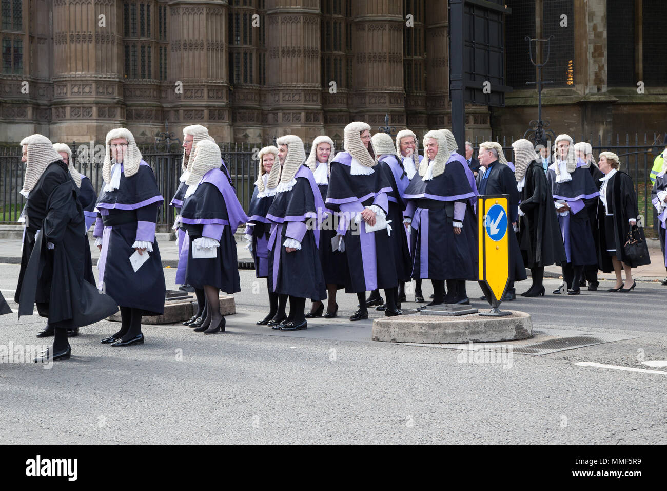 Lord Chancellor's Breakfast. Judges walk from Westminster Abbey to the ...