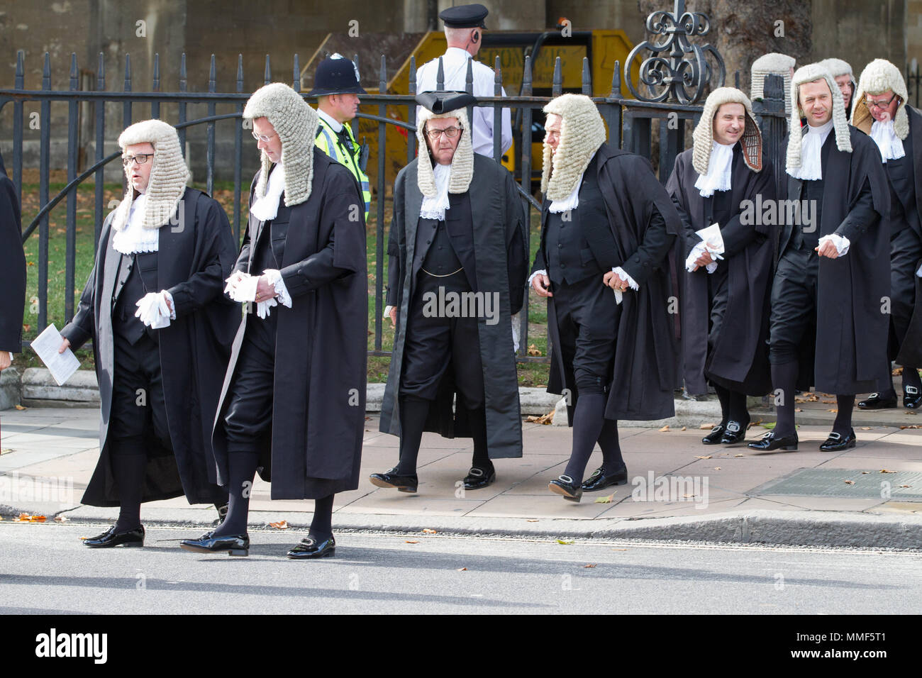 Lord Chancellor's Breakfast. Judges walk from Westminster Abbey to the ...