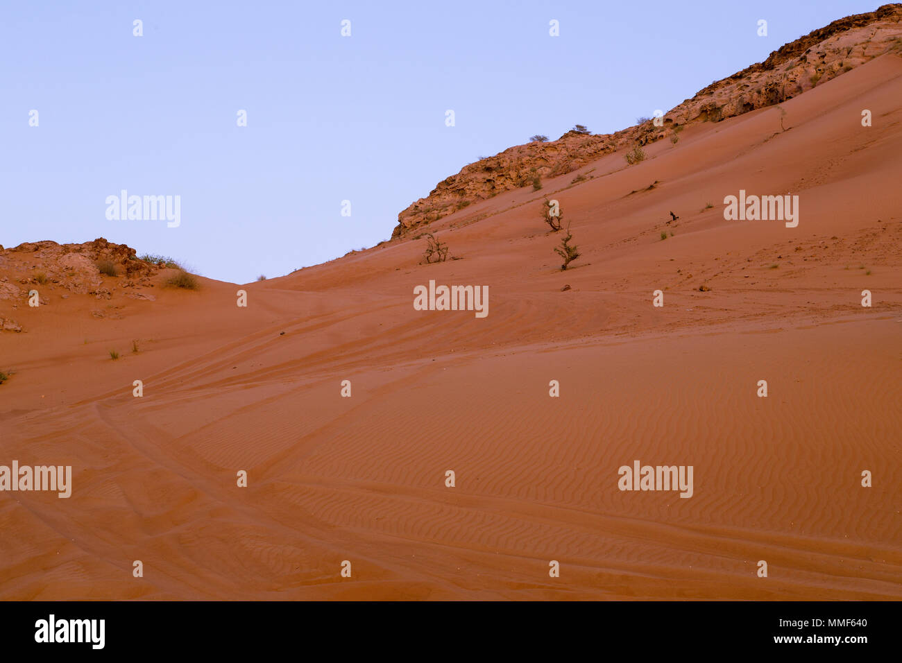 The Red sand of the Pink Rock Desert, Sharjah, Dubai, UAE Stock Photo ...