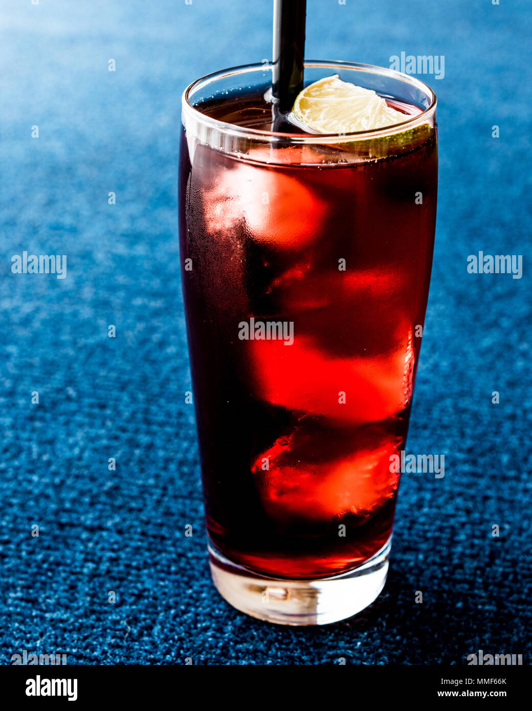 Cape Codder Cocktail with lime and ice. Beverage Concept Stock Photo ...