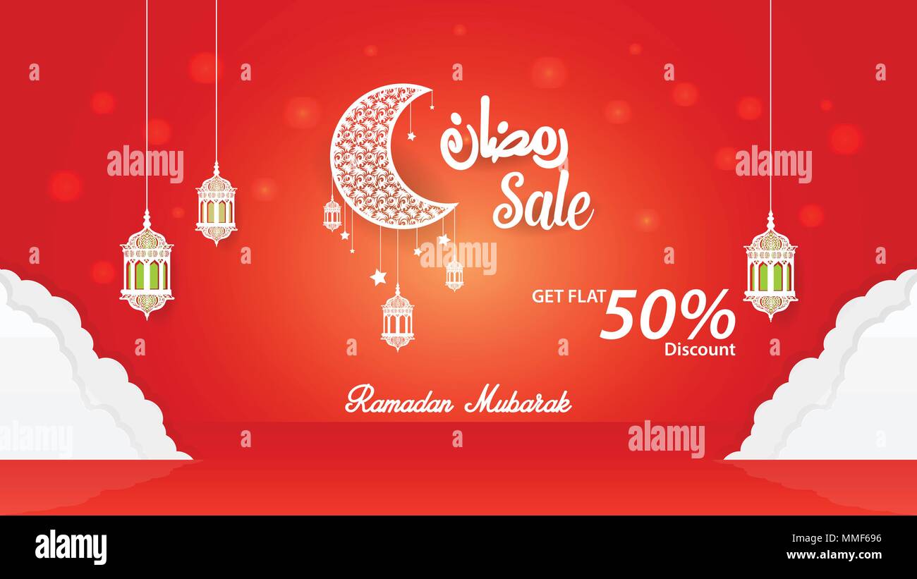 Ramadan Kareem Sale Banner, cover Template Design vector Stock Vector ...