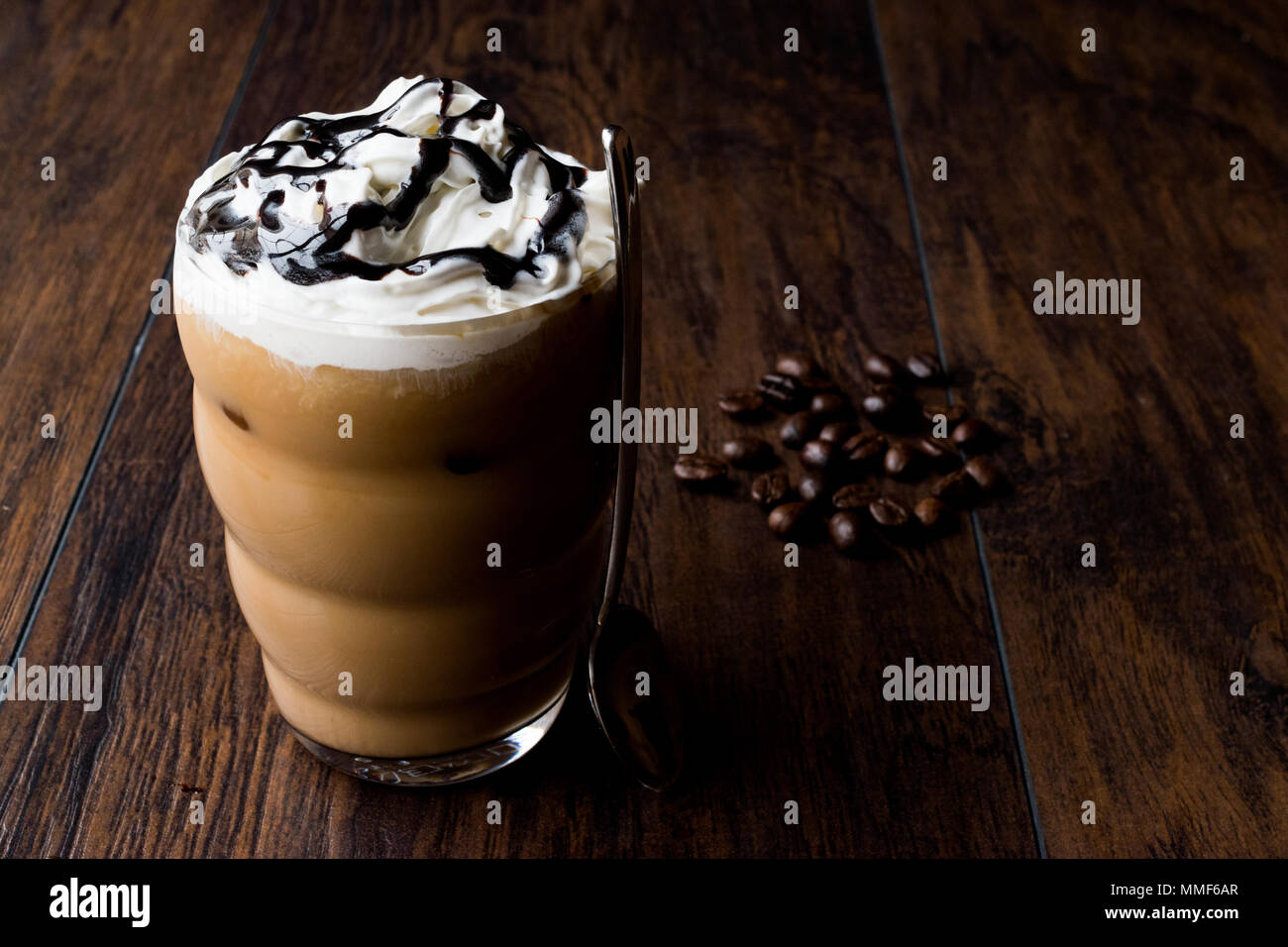 Iced Coffee Chocolate Frappe / Frappuccino with Whipped Cream ...