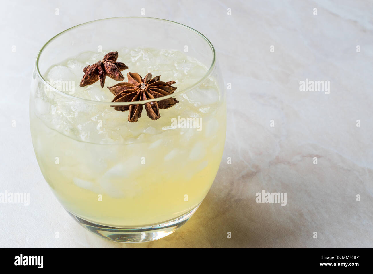 Cardamom Cocktail with Anise Star and Crushed Ice. Beverage Concept ...