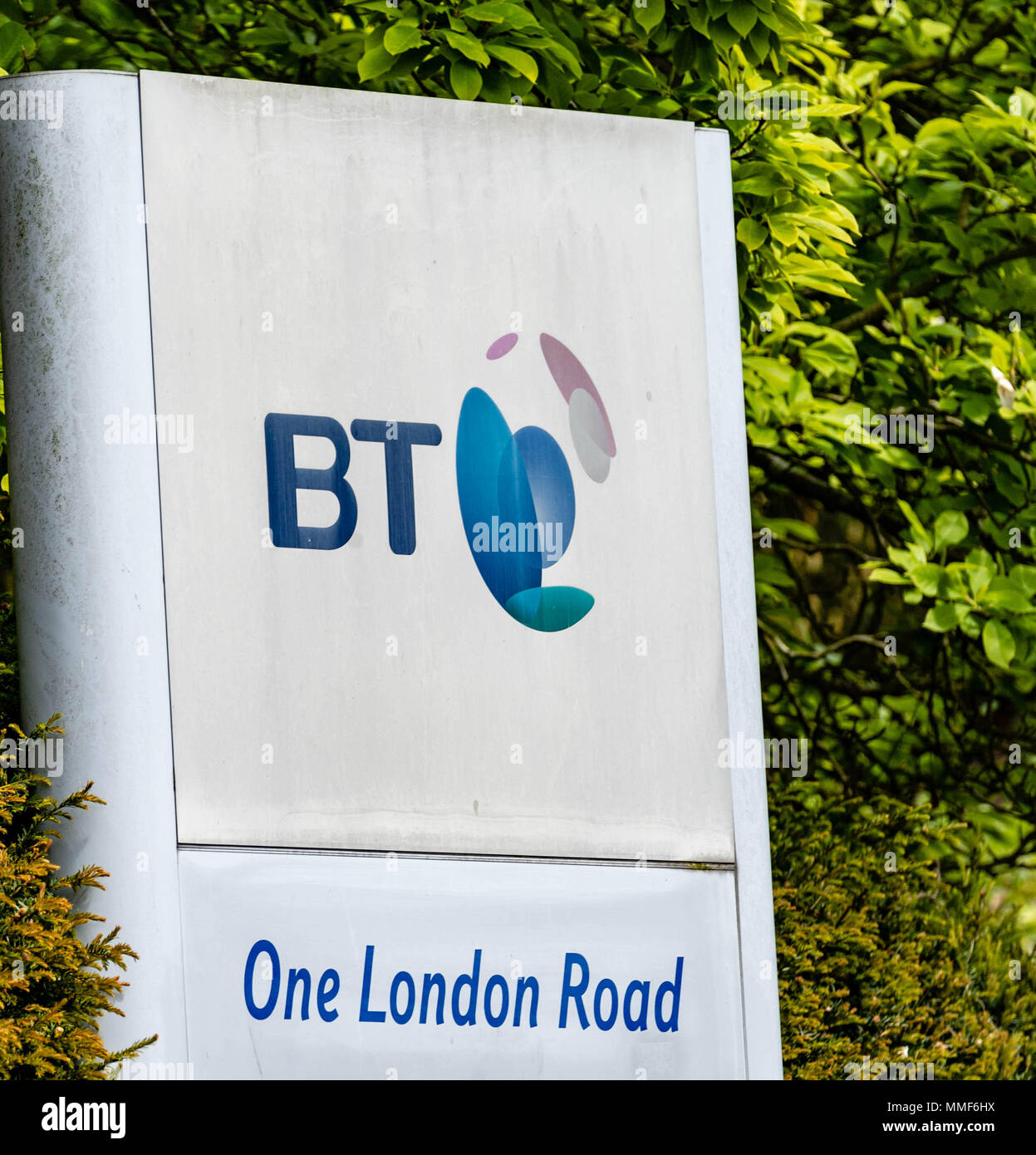 BT Building and offices signage in Brentwood Essex Stock Photo - Alamy