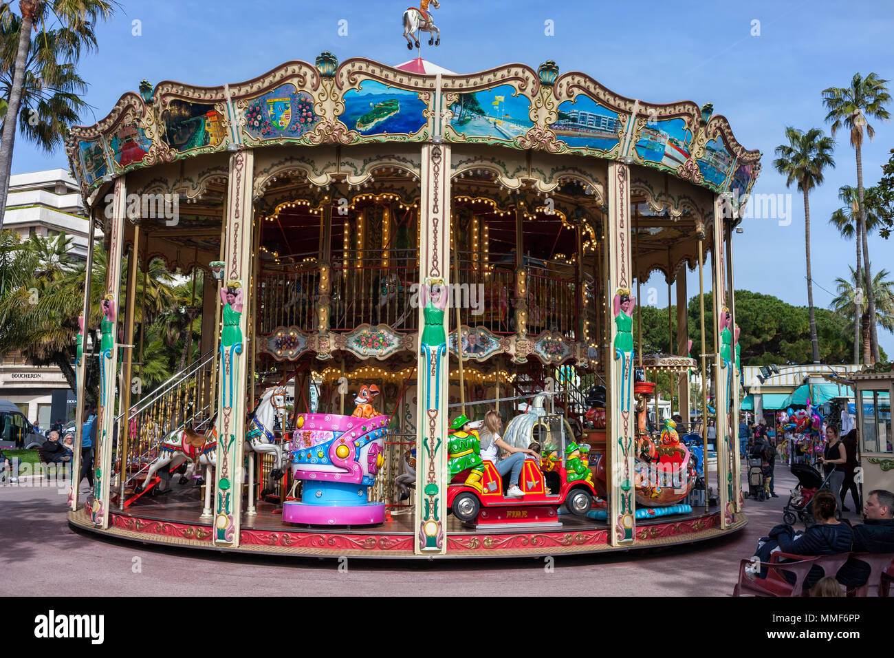 A carousel - Le Grand Carrousel in Cannes city, France, Reynaldo Hahn ...