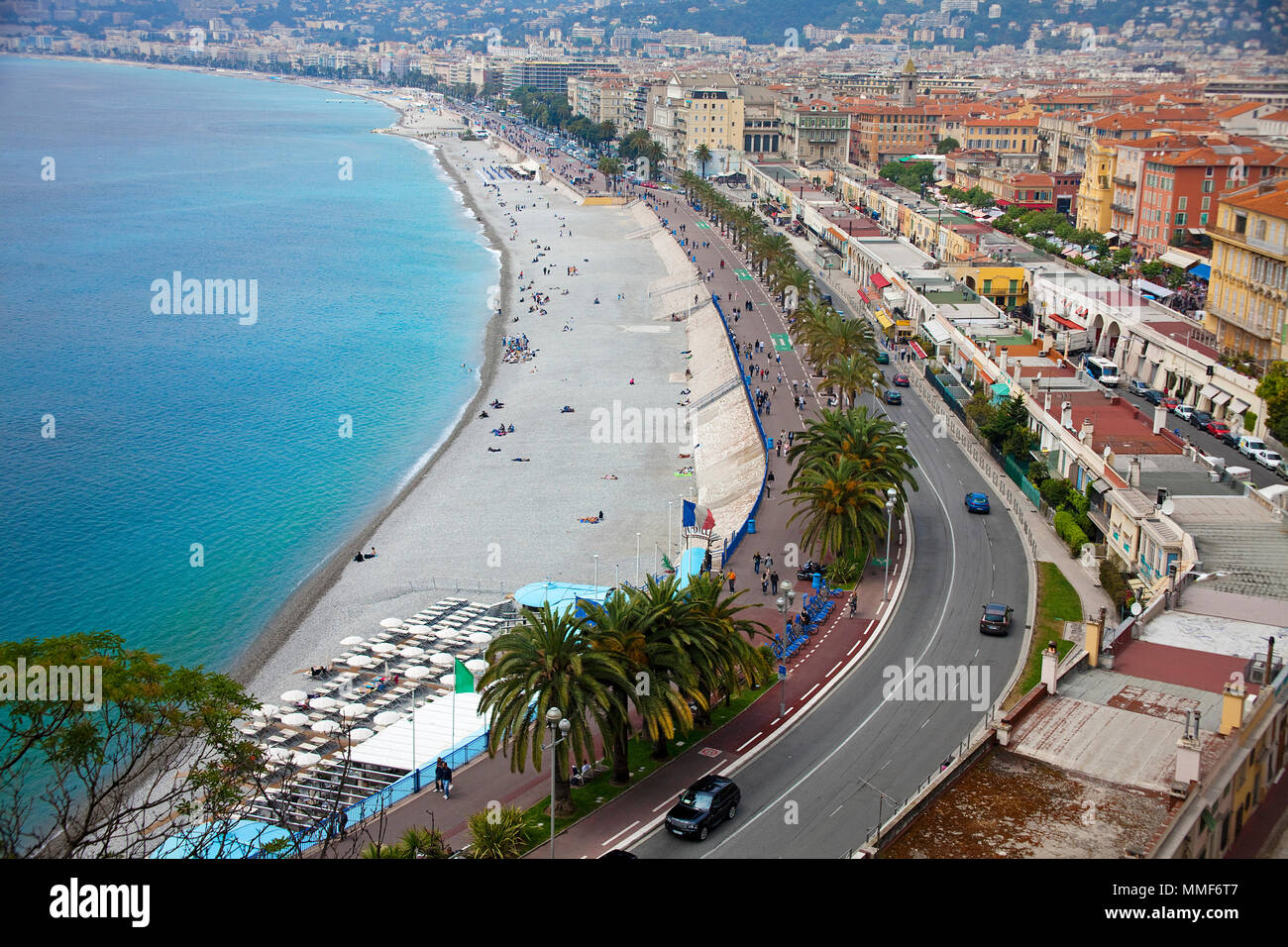 Nice france beach view hi-res stock photography and images - Alamy