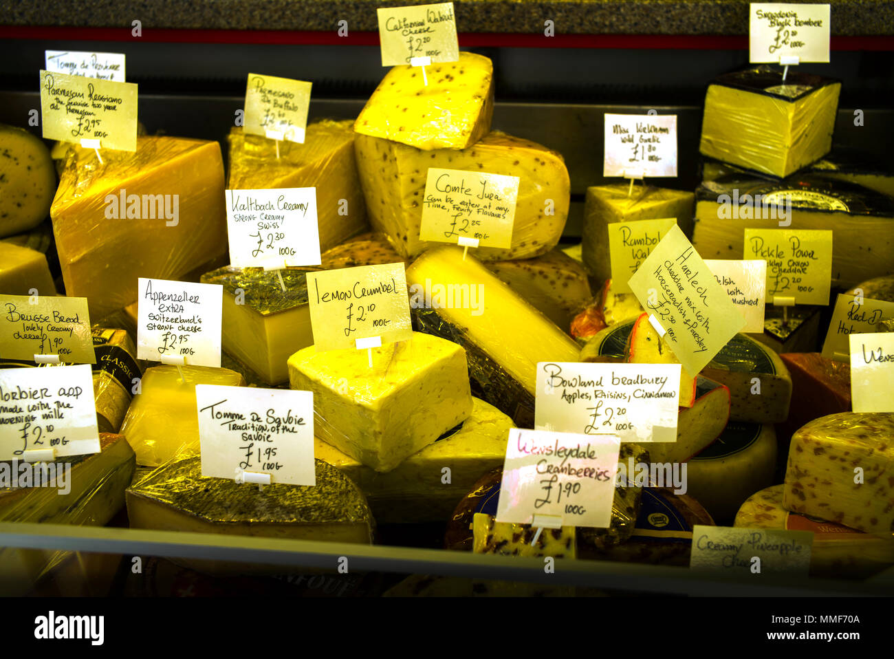 Thaxted Market. Cheese stall. Thaxted England May 2018 Cheese from ...