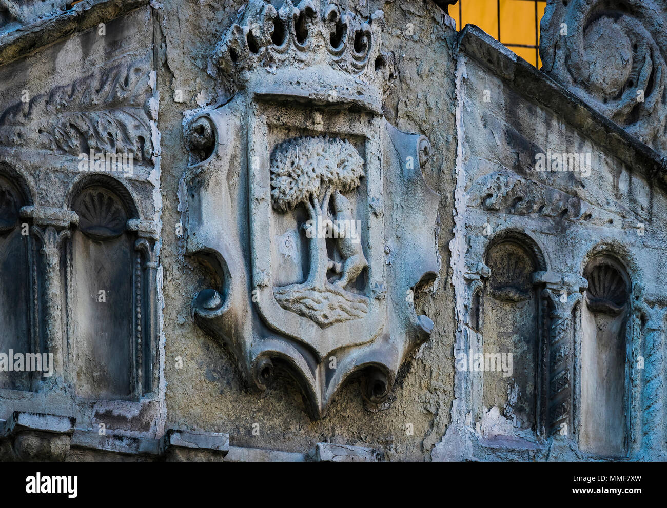 Elements of the architecture of Spain's capital city of Madrid Stock ...