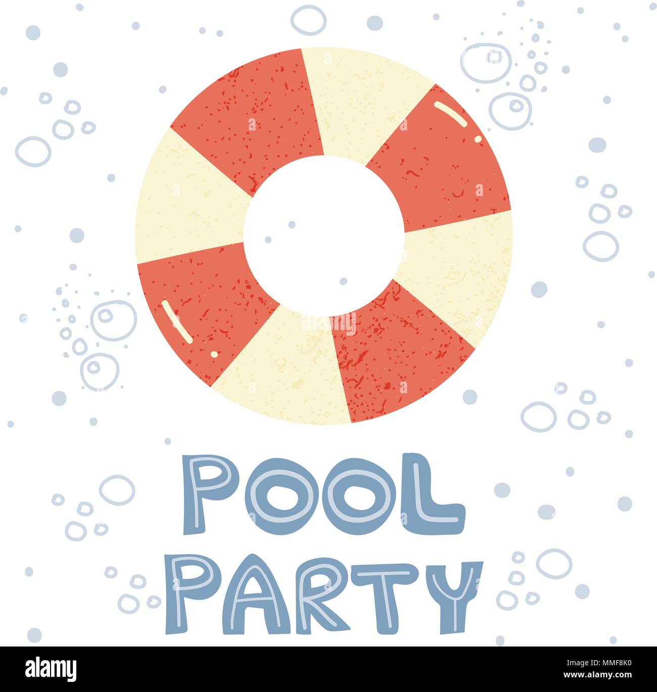 Vector creative modern simple design invitation to pool party. Hand ...