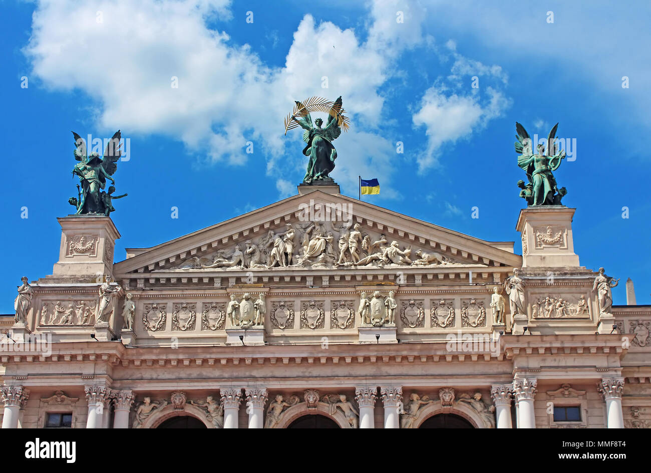 Facade of Solomiya Krushelnytska Lviv State Academic Opera and Ballet ...