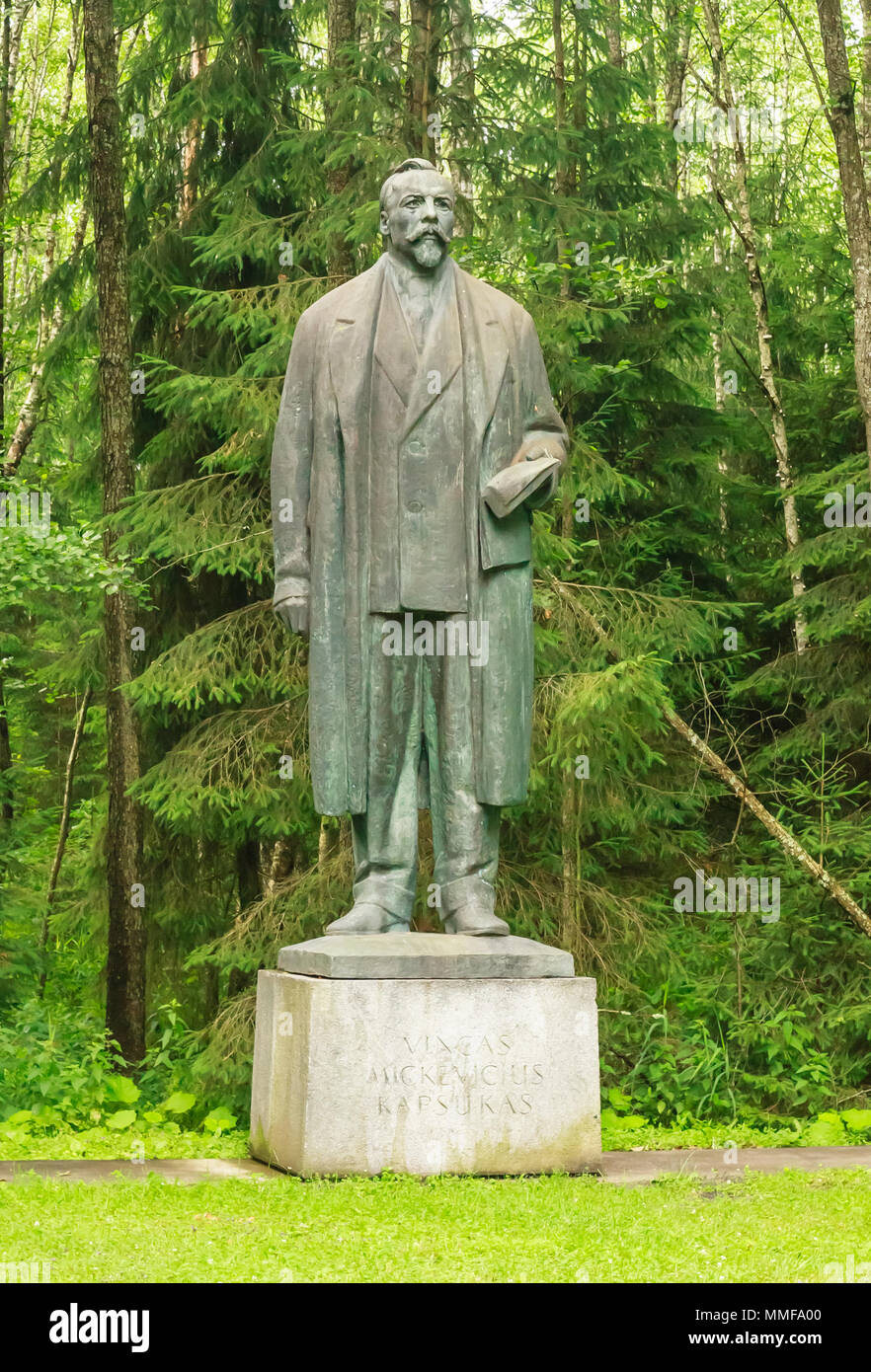 Monument to Mickevicius-Kapsukas. Grutas Park. Lithuania Stock Photo ...
